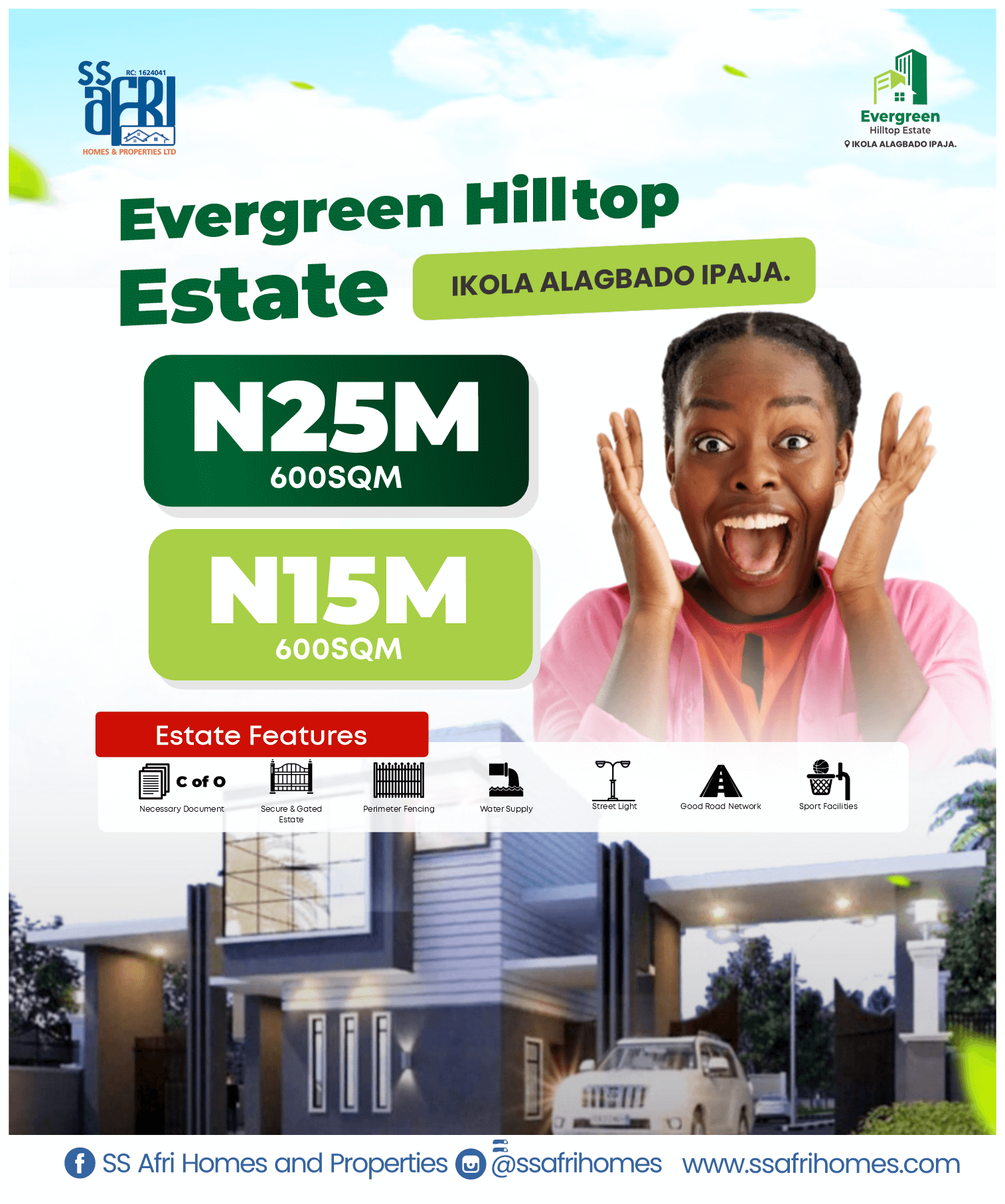 Evergreen Hilltop Estate, Ikola - SSAfri Homes